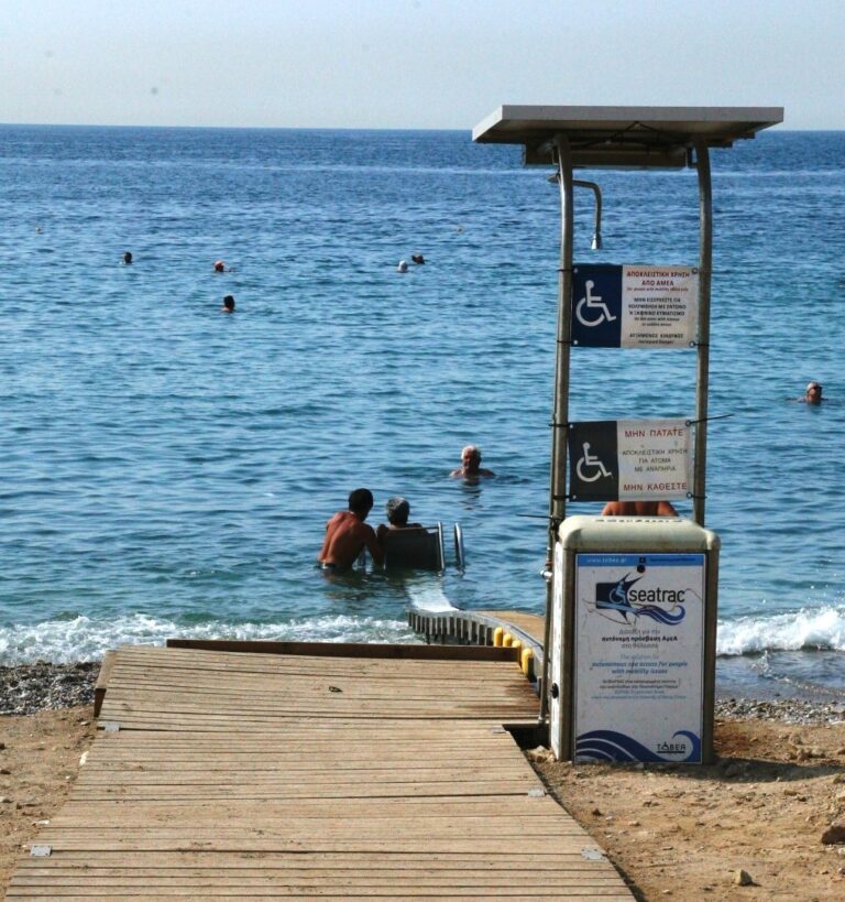 Πλαζ Βοτσαλάκια: Σύστημα πρόσβασης στη θάλασσα για άτομα με αναπηρία ...